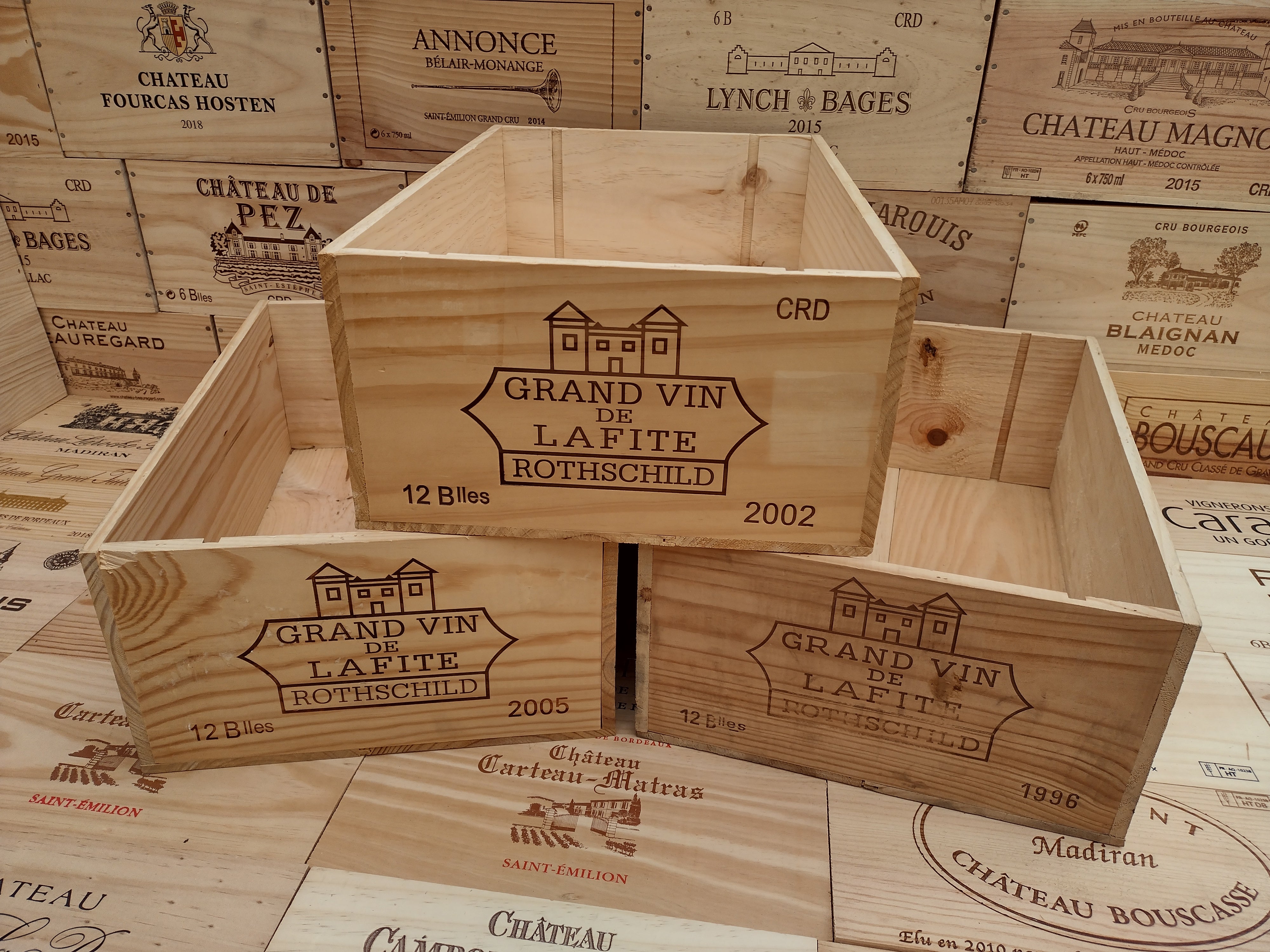 Chateau Lafite 12 Bottle Box – Wooden Wine Boxes
